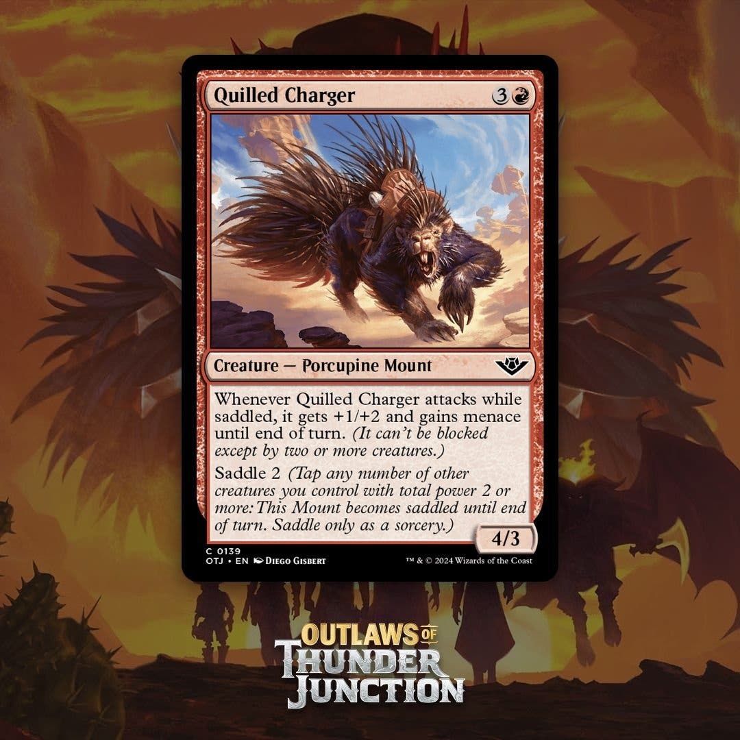 Quilled Charger, #139 (OTJ), Red, Creature, MTG | Köp på Tradera ...