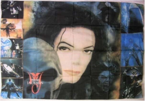 MICHAEL JACKSON - Face scull 8pict gammal flagg.. | Köp på Tradera ...