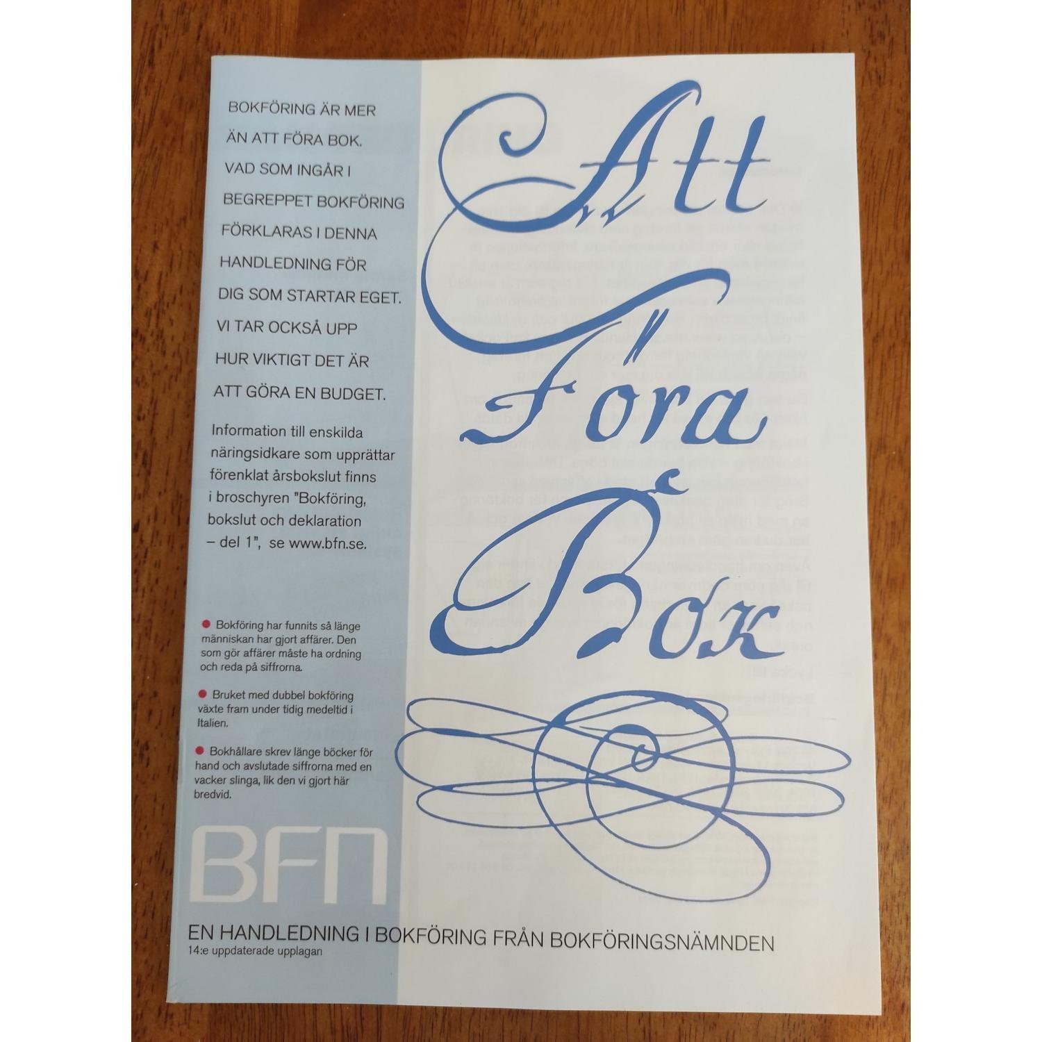 att föra bok - en handledning i bokföring från .. | Köp på Tradera ...