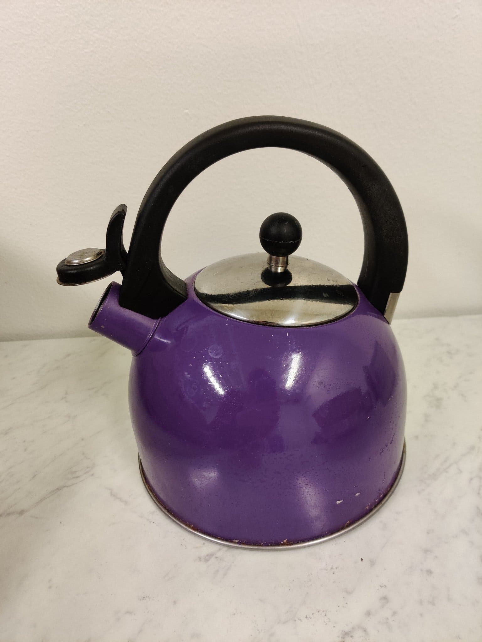 Vintage, retro, lila vattenkokare för spis, pip.. | Köp på Tradera ...