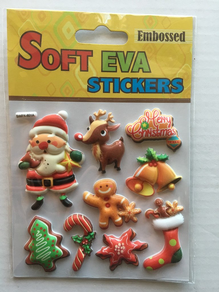 3D klistermärken - stickers - tomte gran - god .. | Köp på Tradera ...