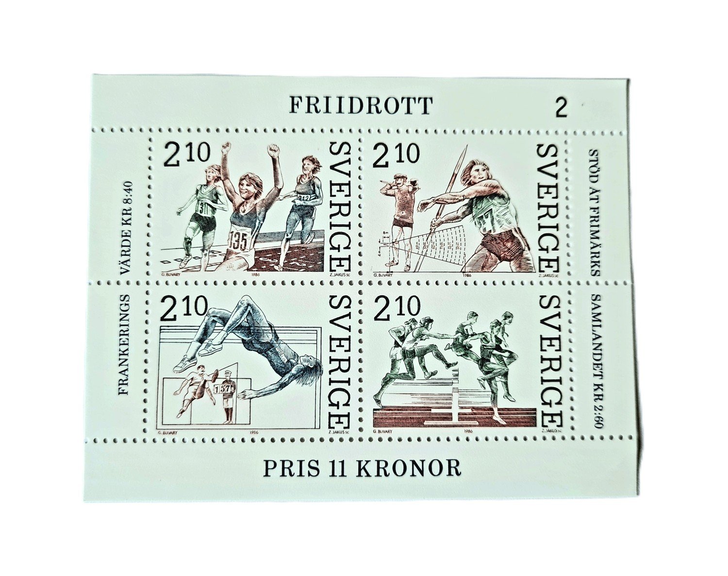 SATS F 1420-1423 FRIIDROTT 1986 FILATELI BLOCK .. | Köp på Tradera ...
