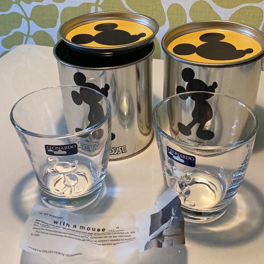 Glas i burk Musse Pigg Mickey Mouse Leonardo Di.. | Köp på Tradera ...