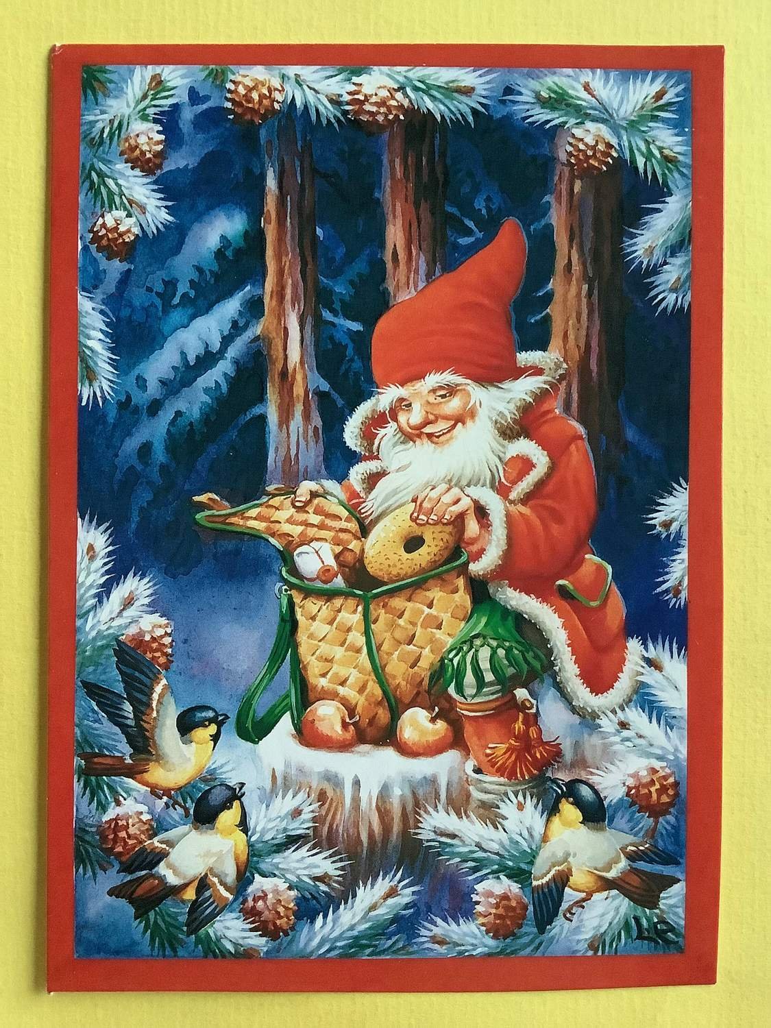 Julkort Tomte fåglar LC Lars Carlsson | Köp på Tradera (651454545)