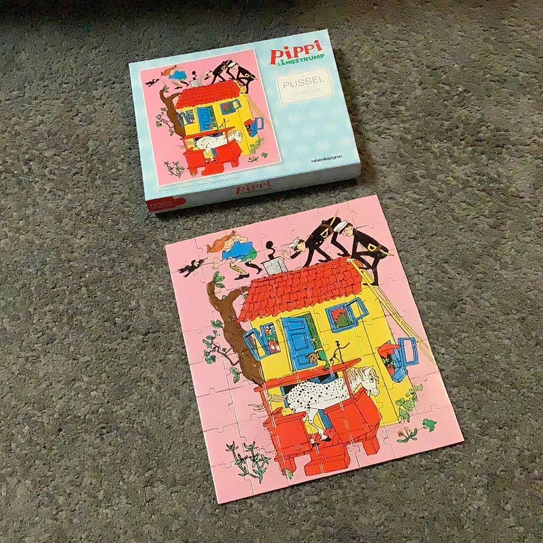 Pippi Långstrump pussel 56 bitar hård kartong k.. | Köp på Tradera ...