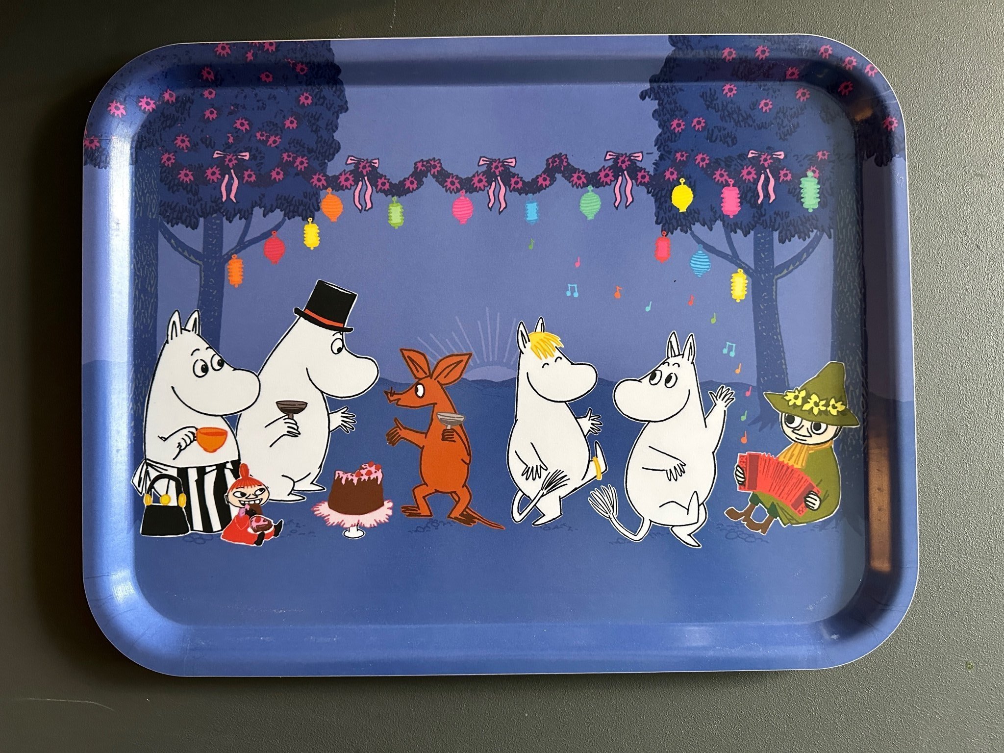 Nytt Moomin Mumin Bricka/ Mumin mönster stor | Köp på Tradera (603554882)