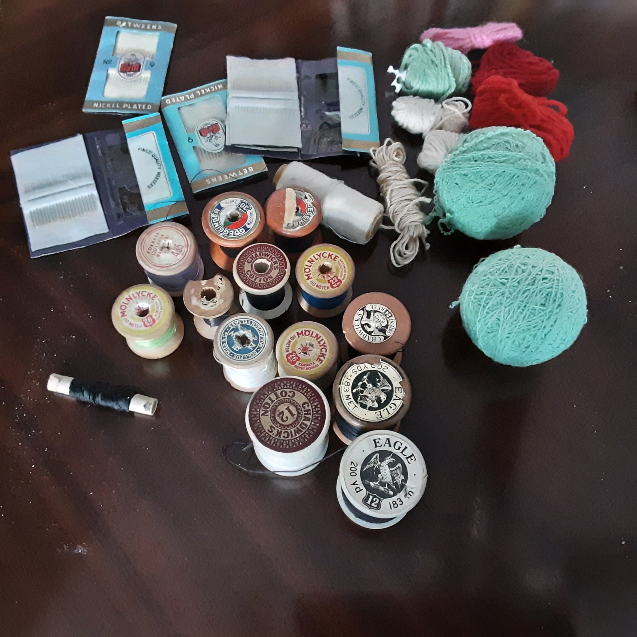 Gamla trådrullar I trä - nostalgi | Köp på Tradera (697242614)