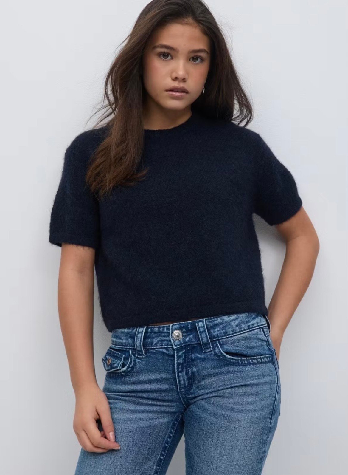 NY! STICKAD KORTÄRMAD TRÖJA GINA TRICOT YOUNG 1.. | Köp på Tradera ...