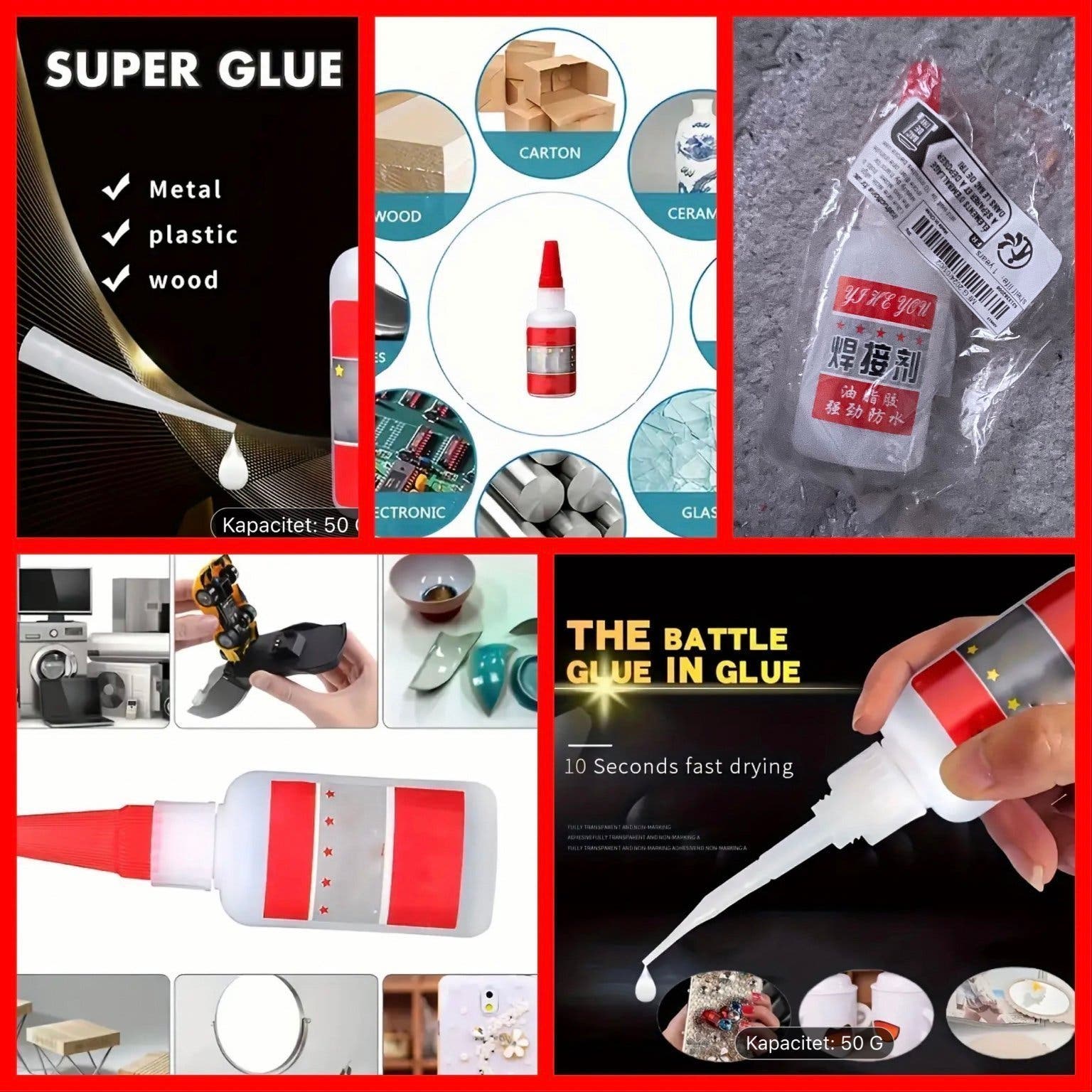 Se produkter som liknar SuperLim 50gr Plast/Metall/Gu.. på Tradera ...