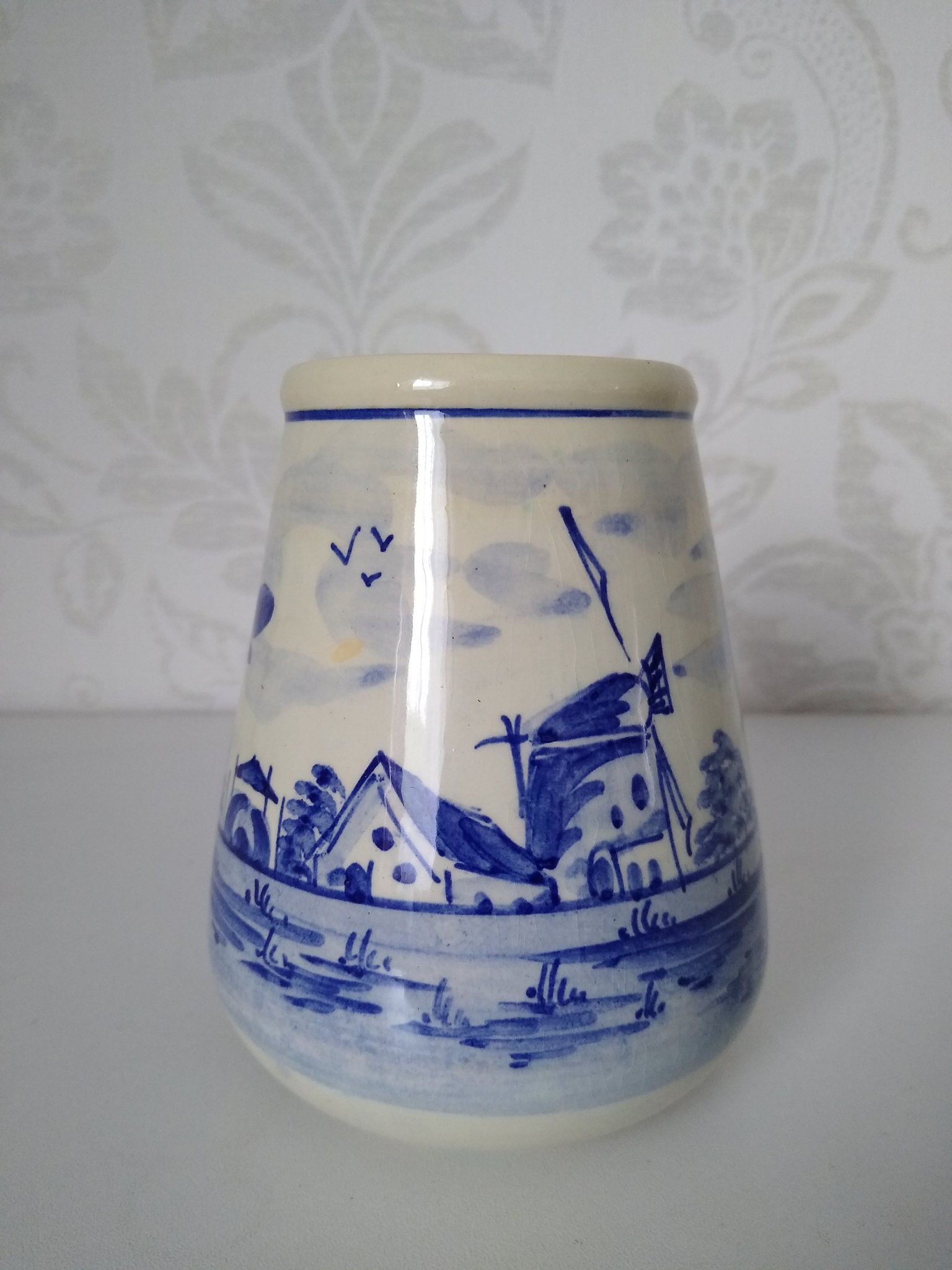 Keramik Vas från Delft Rotterdam Holland Blå Vit | Köp på Tradera ...