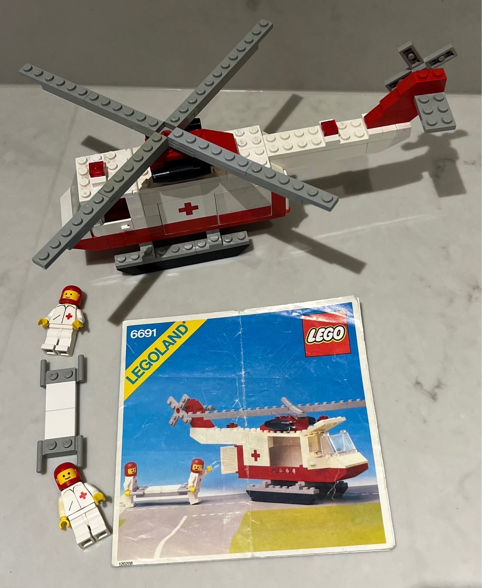 Lego 6691 Red Cross Helicopter (1981) komplett .. | Köp på Tradera ...