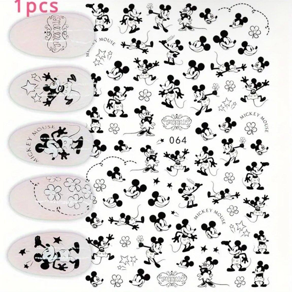 Söta Nail Art Stickers DISNEY Mimmi Musse Pigg .. | Köp på Tradera ...
