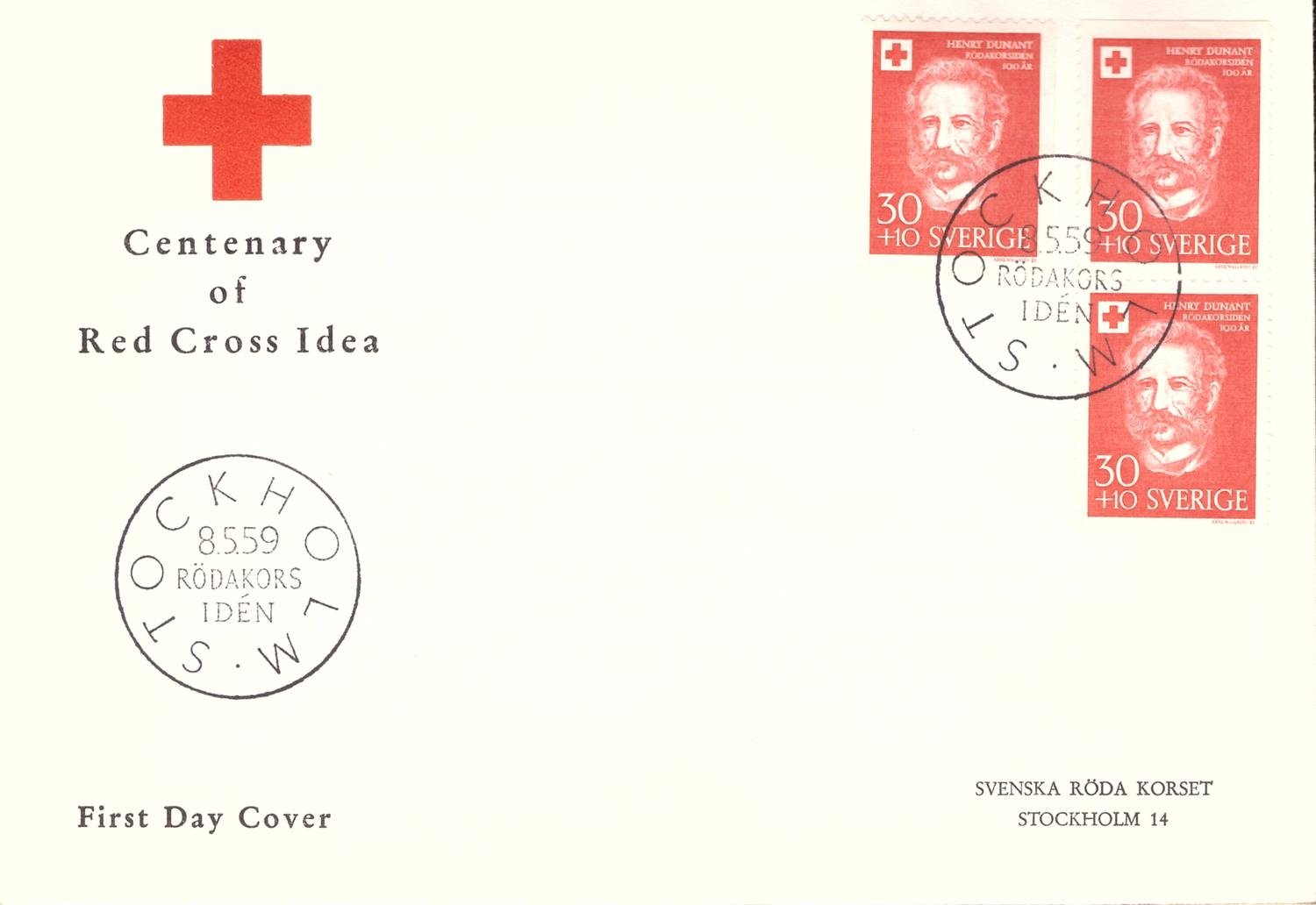 Sverige: FDC 1959 Vinjett 2b. Röda Korset 100 å.. | Köp på Tradera ...