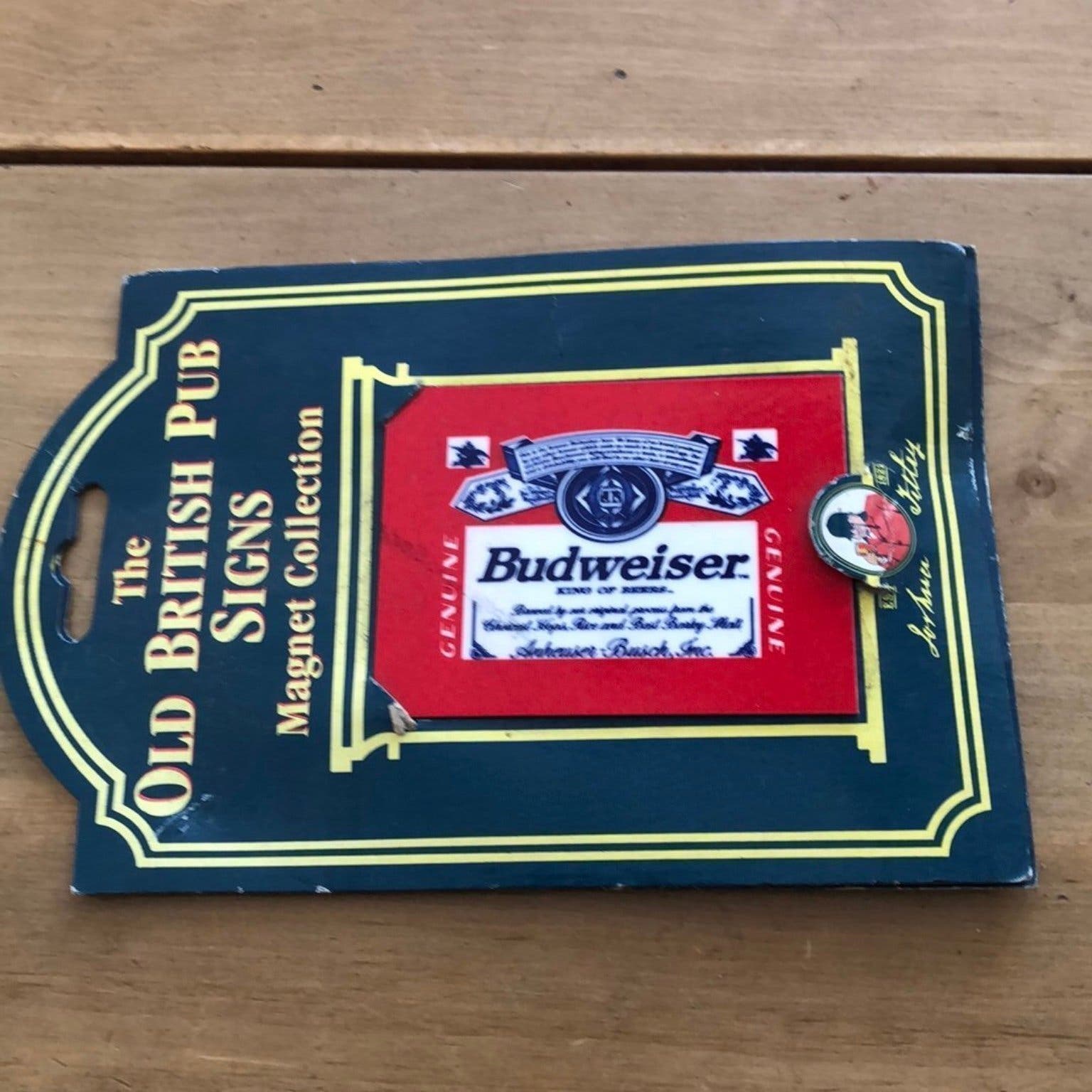 Budweiser Magnet - The Old British Pub Signs | Köp på Tradera (714332514)