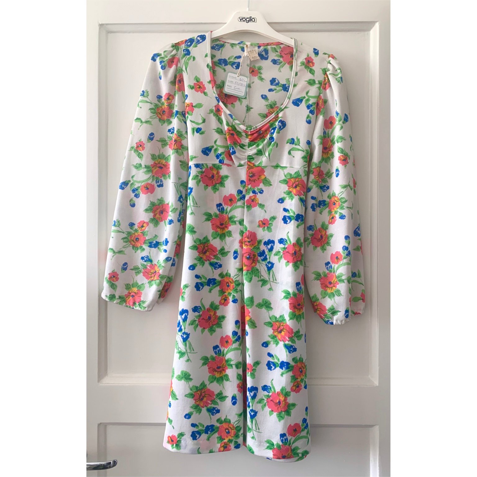 Vintage 50-tal 60-tal klänning blommig sommar p.. | Köp på Tradera ...