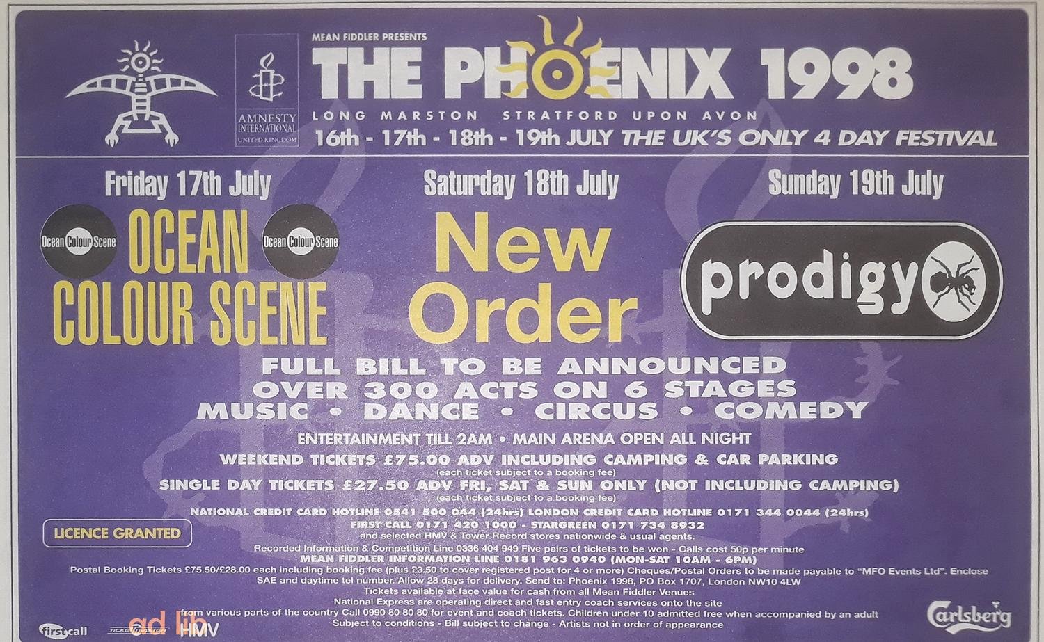 THE PHOENIX 1998 - PRODIGY, NEW ORDER, OCEAN CO.. | Köp på Tradera ...