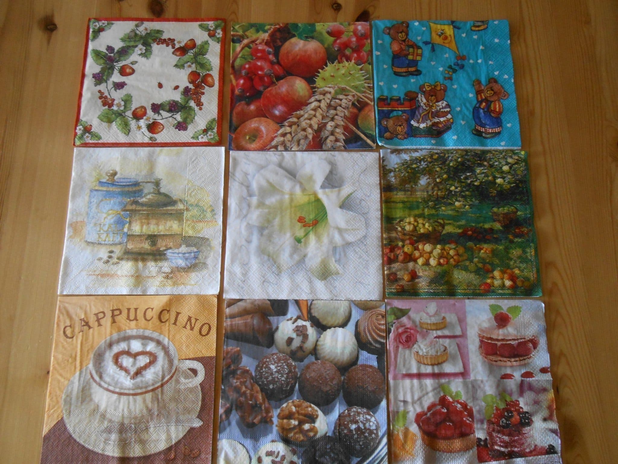 9 servetter till decoupage eller annan hobby | Köp på Tradera (735931388)