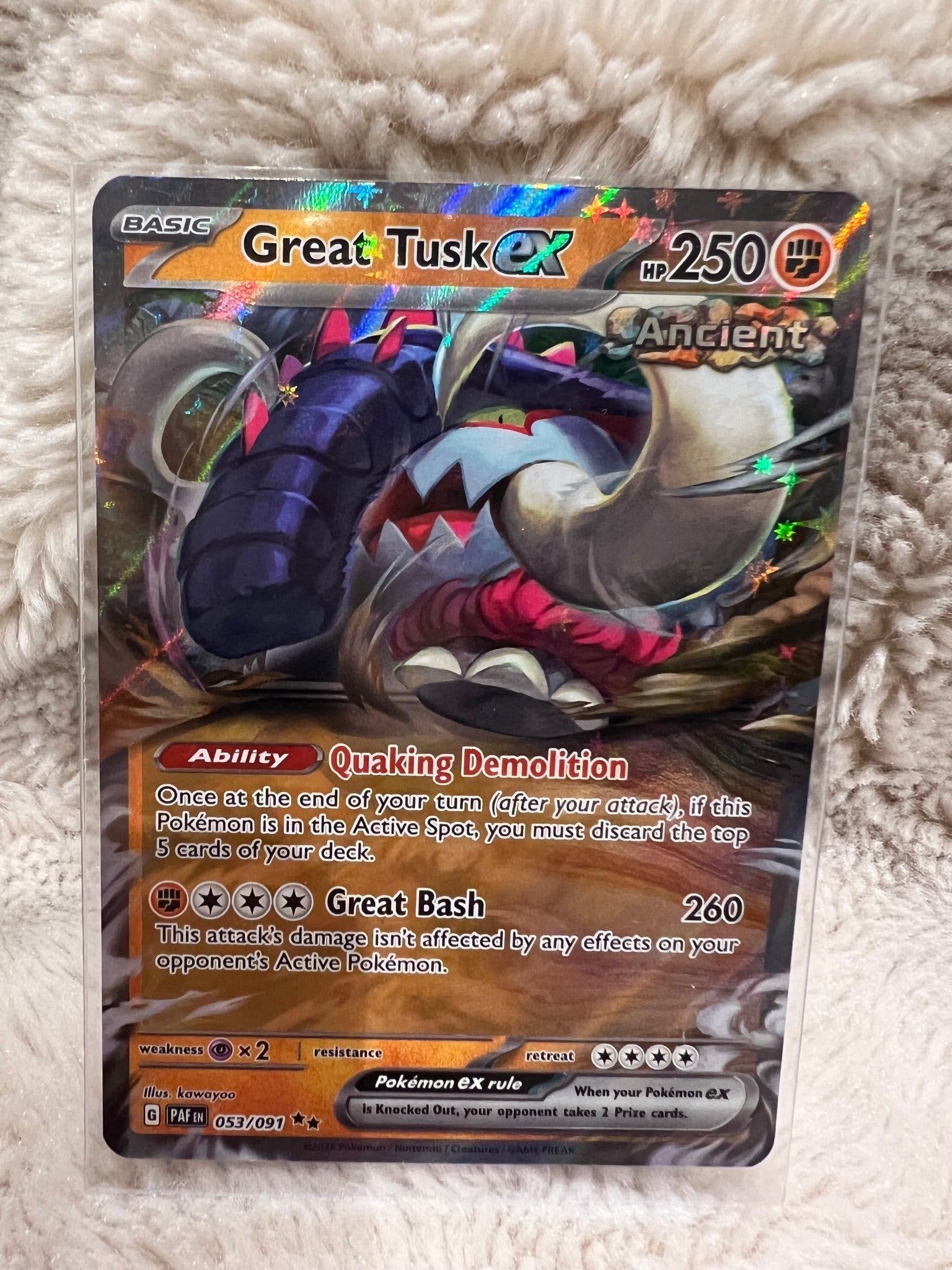 Se produkter som liknar Pokémon kort, Great Tusk EX, .. på Tradera ...