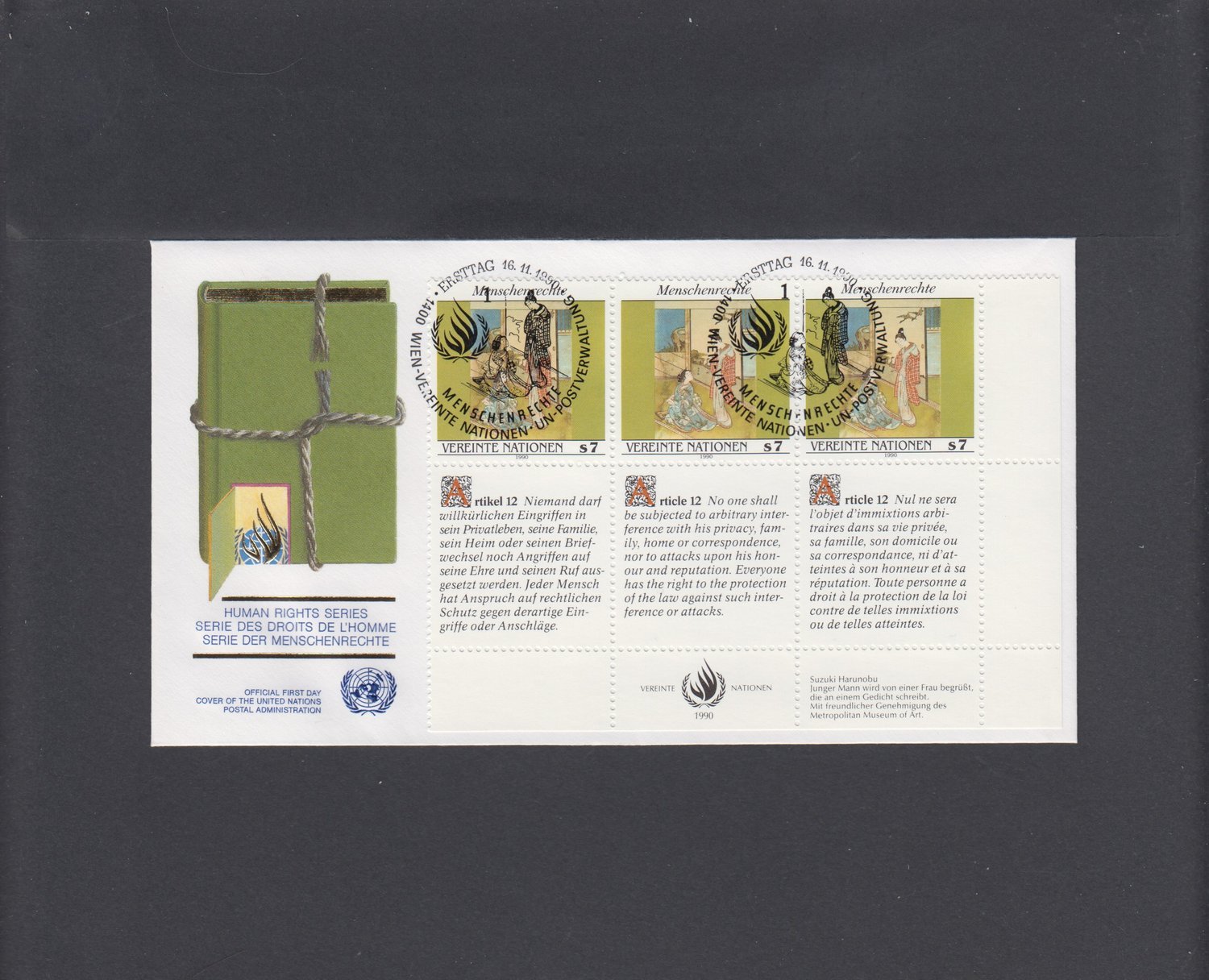 UNITED NATIONS. FDC från 1990 med vinjett. VACK.. | Köp på Tradera ...