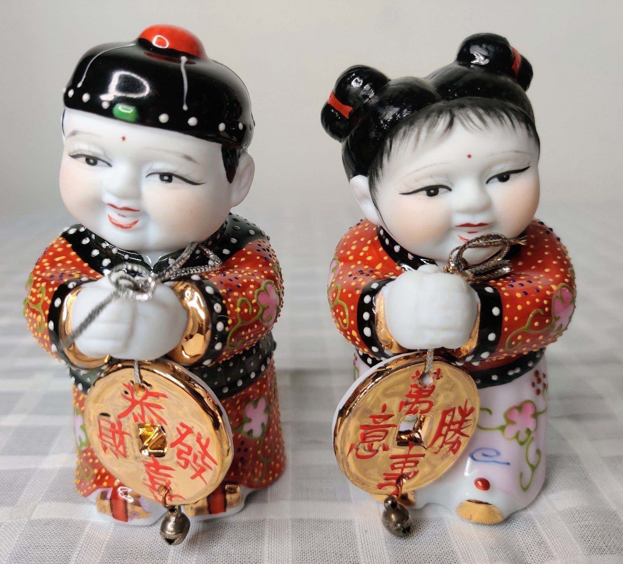 Jintong- och Yunyu-figurer för lycka. Moriage-p.. | Köp på Tradera ...