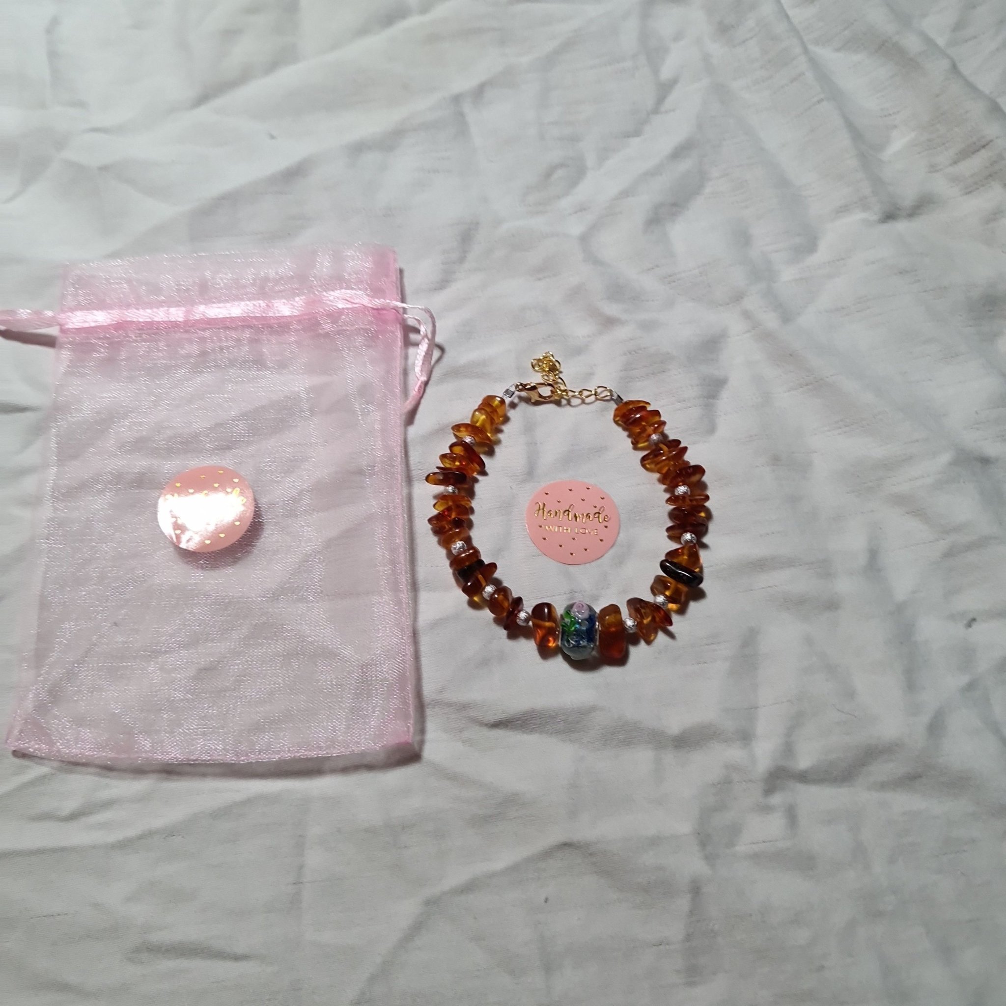 Handgjort Amber Armband | Köp på Tradera (713146512)