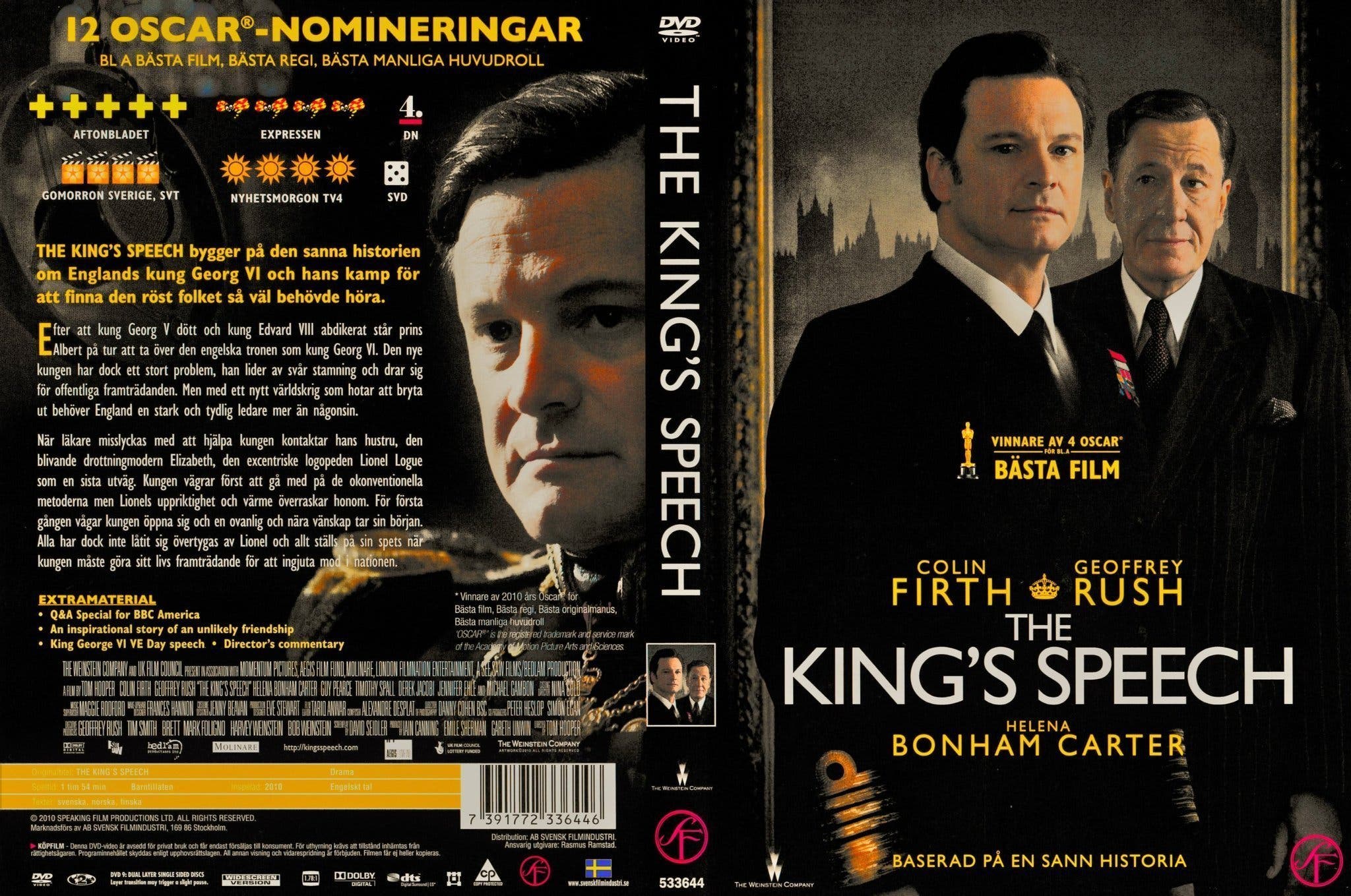THE KING’S SPEECH - GEOFFREY RUSH, COLIN FIRTH... | Köp på Tradera ...