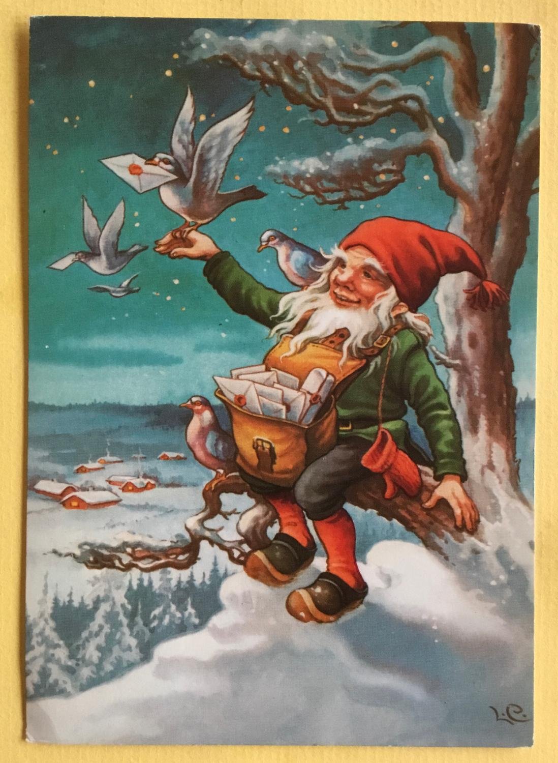 Julkort Tomte LC Lars Carlsson | Köp på Tradera (577541259)