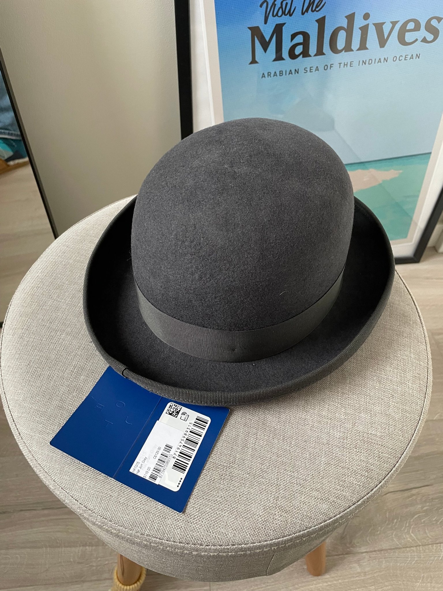 NWT Suitsupply Jort grey felted wool bowler hat.. | Köp på Tradera ...