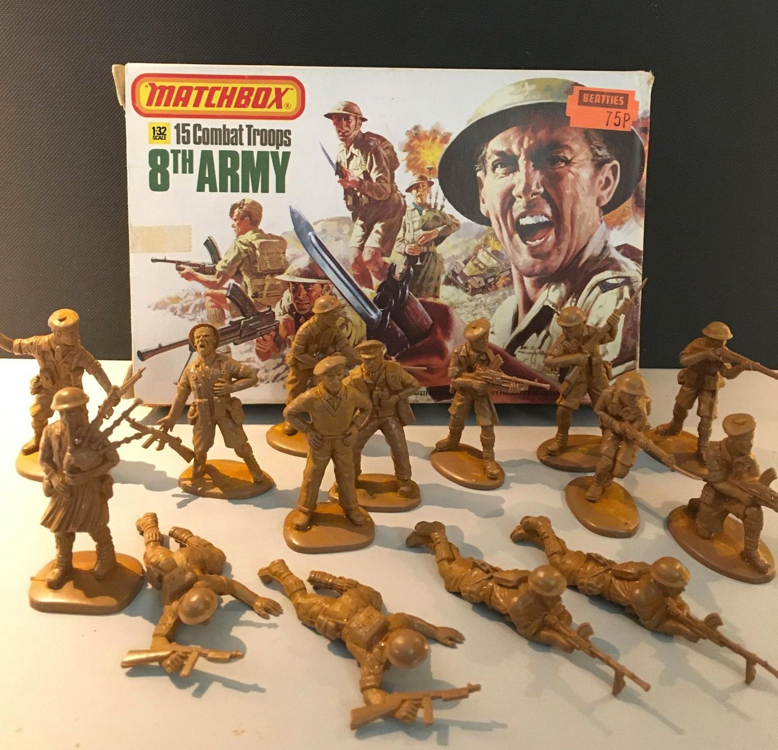 Matchbox 8th Army, Combat troops, plastsoldater.. (416041346) ᐈ Köp på ...