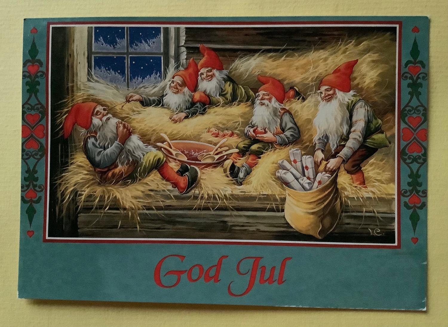 Julkort Tomtar LC Lars Carlsson | Köp på Tradera (607654272)