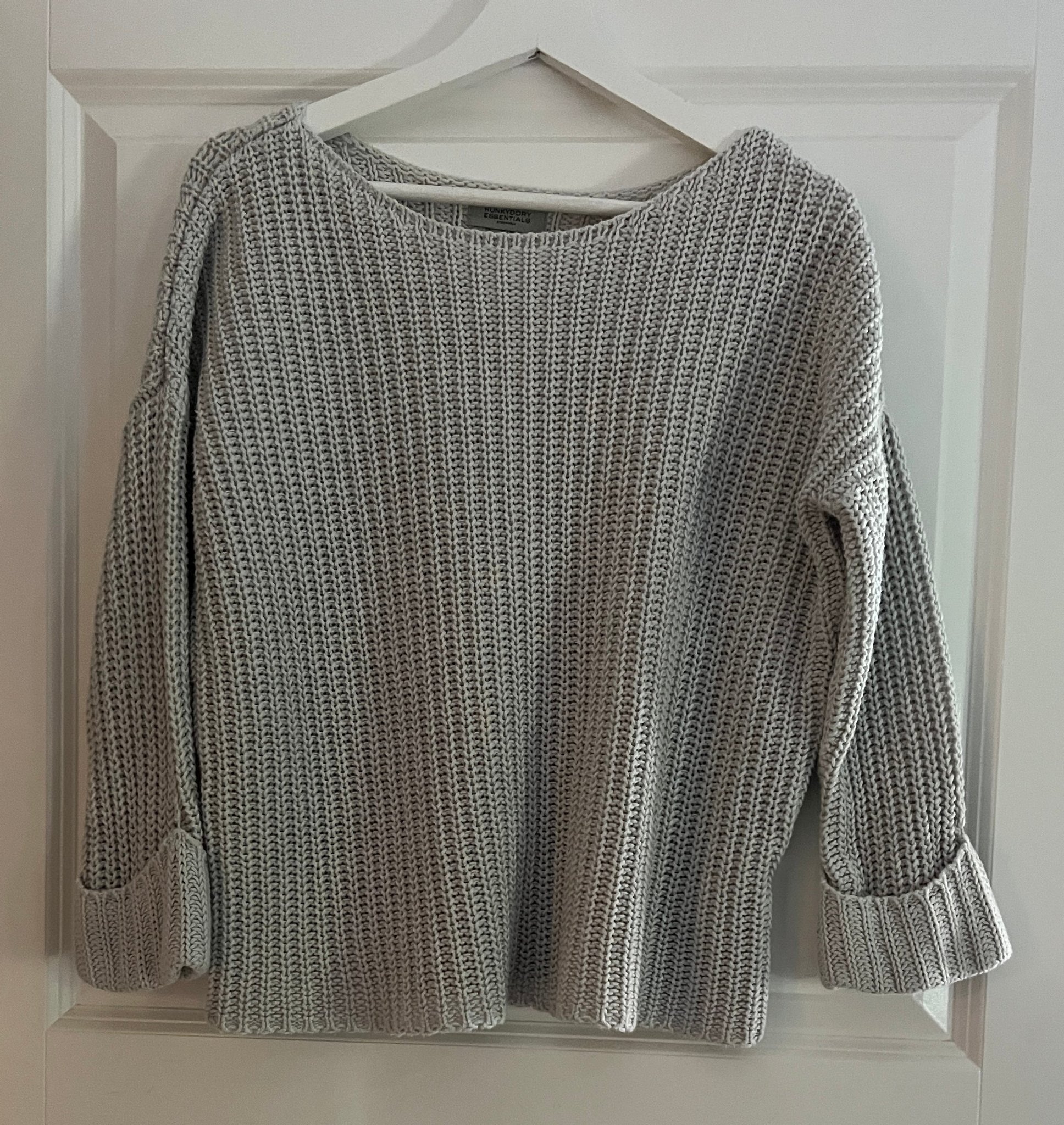 Stickad Tröja HUNKYDORY Grovstickad Oversize HU.. | Köp på Tradera ...