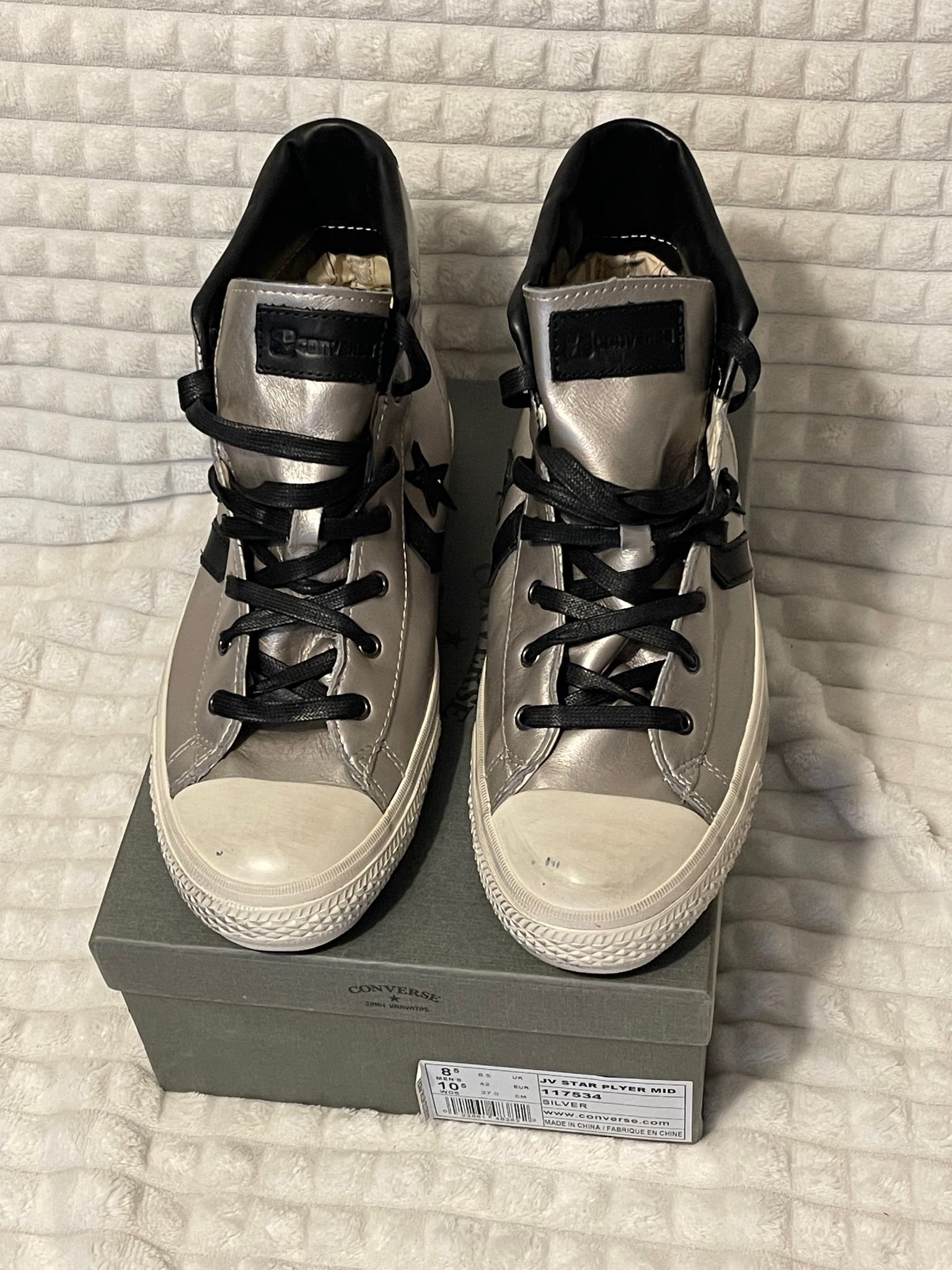 Converse JV Star Flyer Mid, Silver, EUR 42 | Köp på Tradera (702125709)