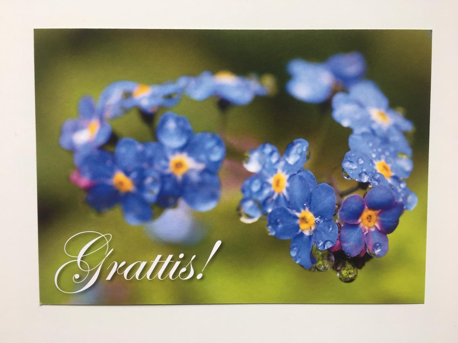 Ett stort vykort - Grattis! - blomma/ blommor | Köp på Tradera (548571247)