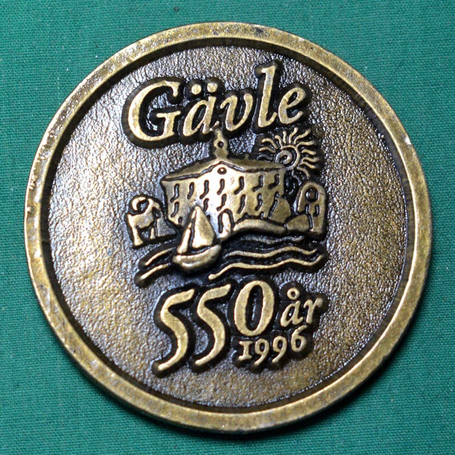 Jubileum Gävle 550 år Stor Jetong 1996 Bronsfär.. | Köp på Tradera ...