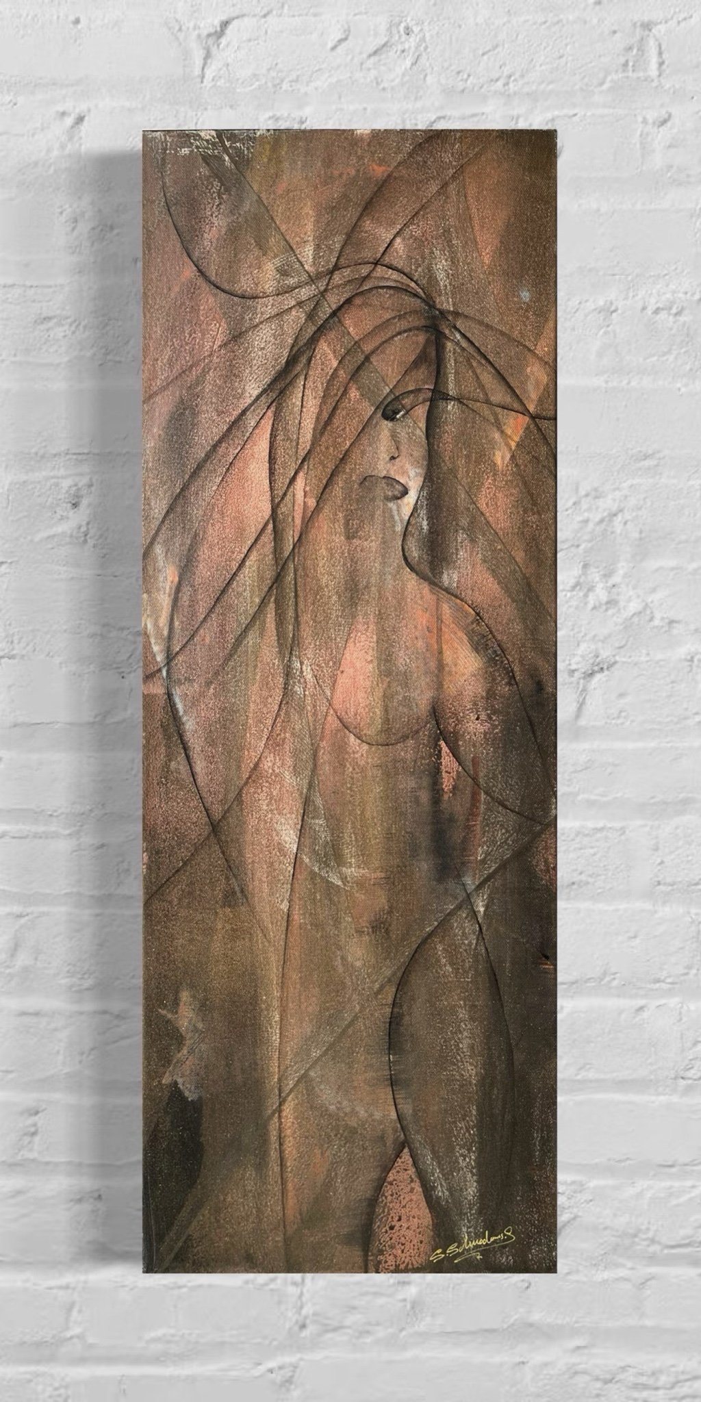 Orginal målning”Splitt”30*80cm.S.Schroderus.S | Köp på Tradera (698083004)