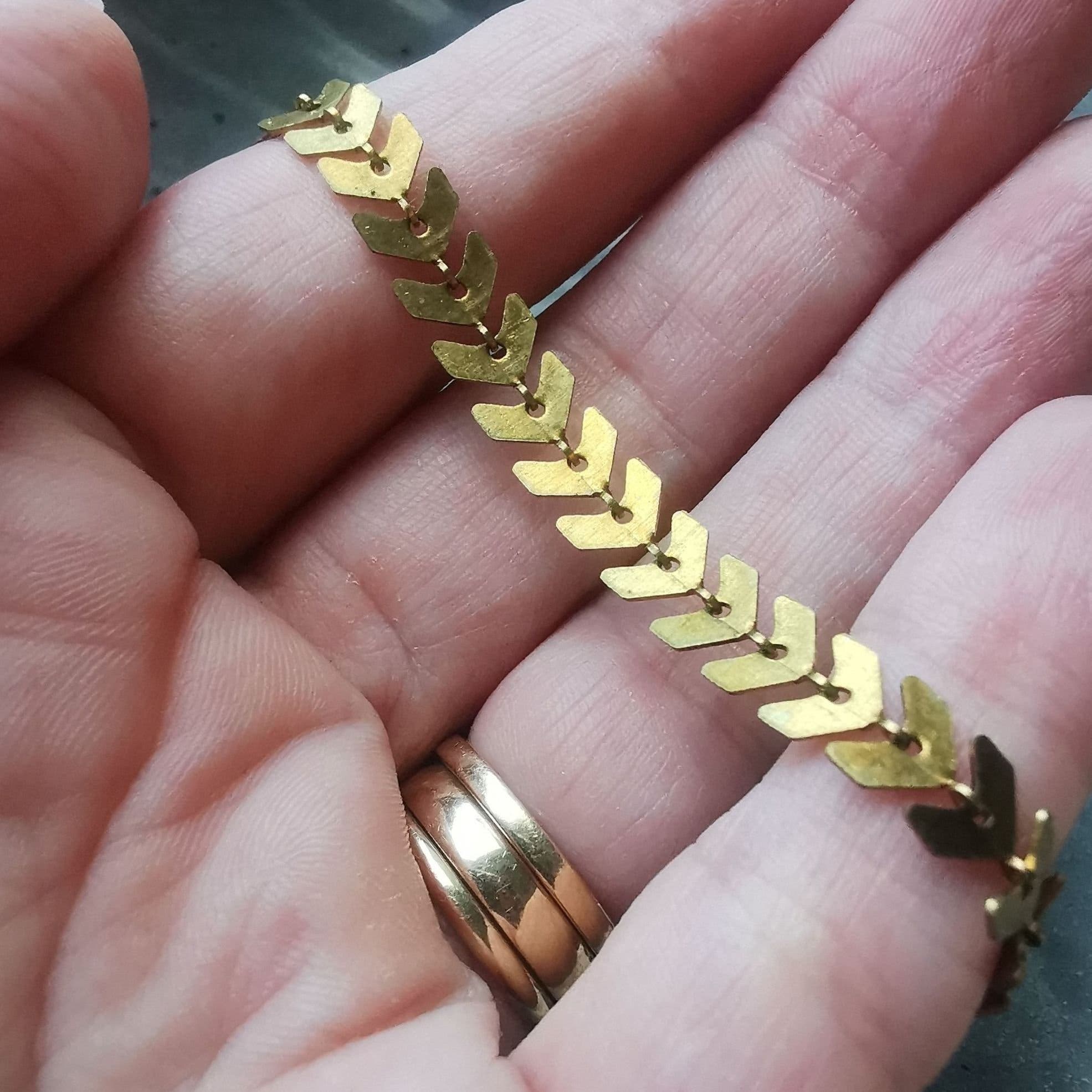 3m! Kedja i mässing för halsband armband mässin.. | Köp på Tradera ...