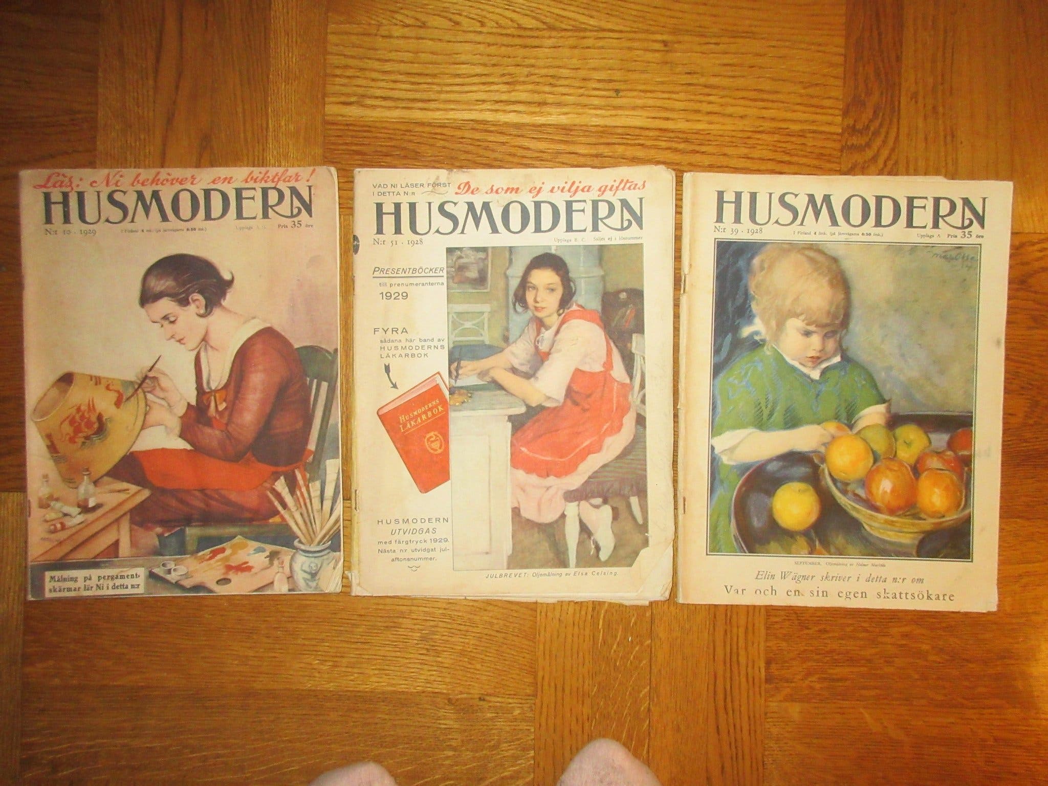 VINTAGE DAMTIDNINGAR; HUSMODERN, 1928,1929 NOST.. | Köp på Tradera ...