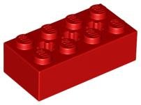 Red Technic, Brick 2 x 4 with 3 Axle Holes - LE.. | Köp på Tradera ...