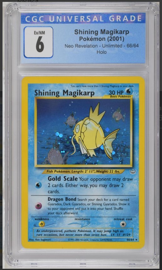 Pokemon CGC 6 shining magikarp | Köp på Tradera (689615444)