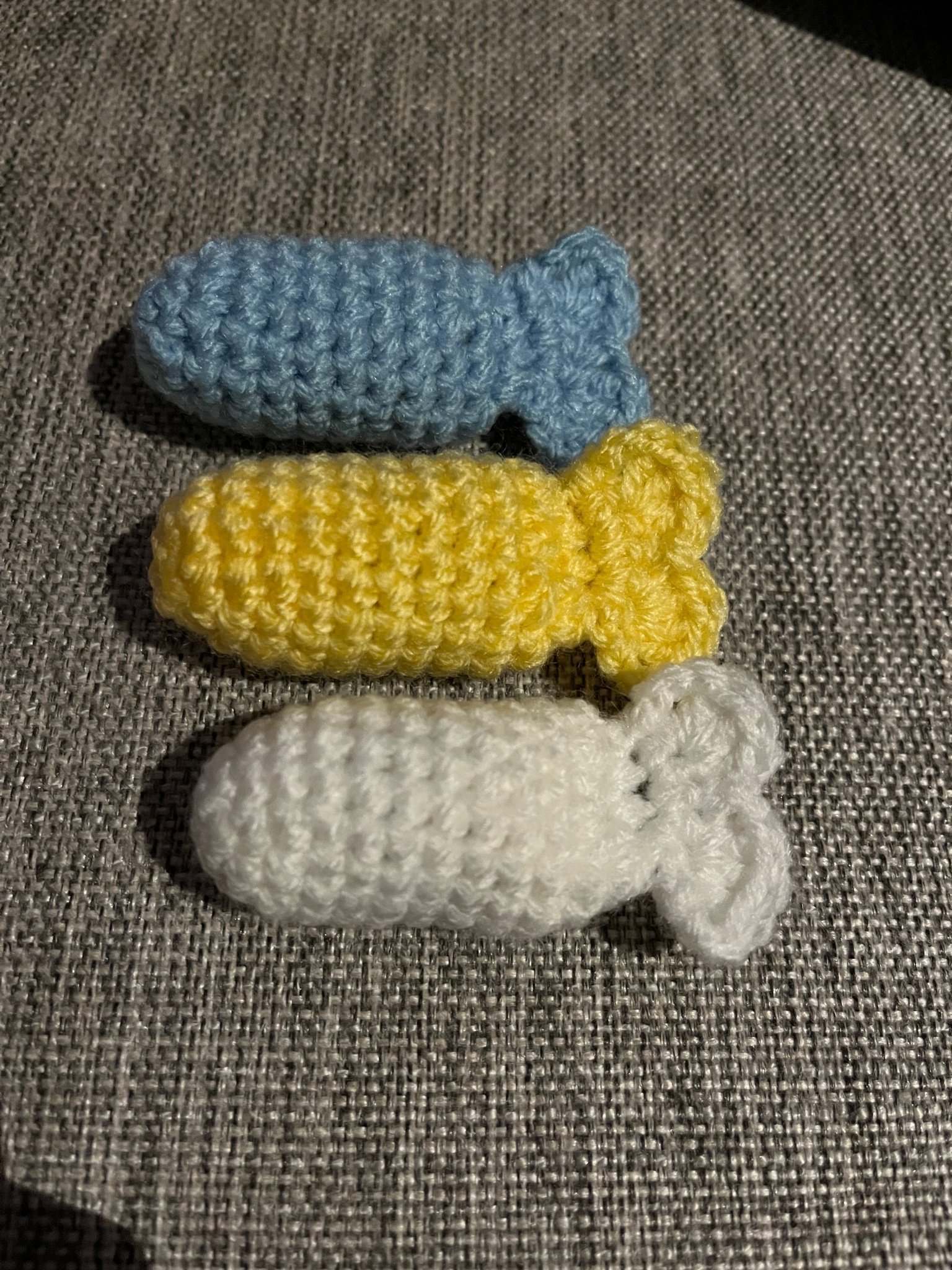 Virkade kattleksaker, fiskar med kattmynta | Köp på Tradera (712039425)