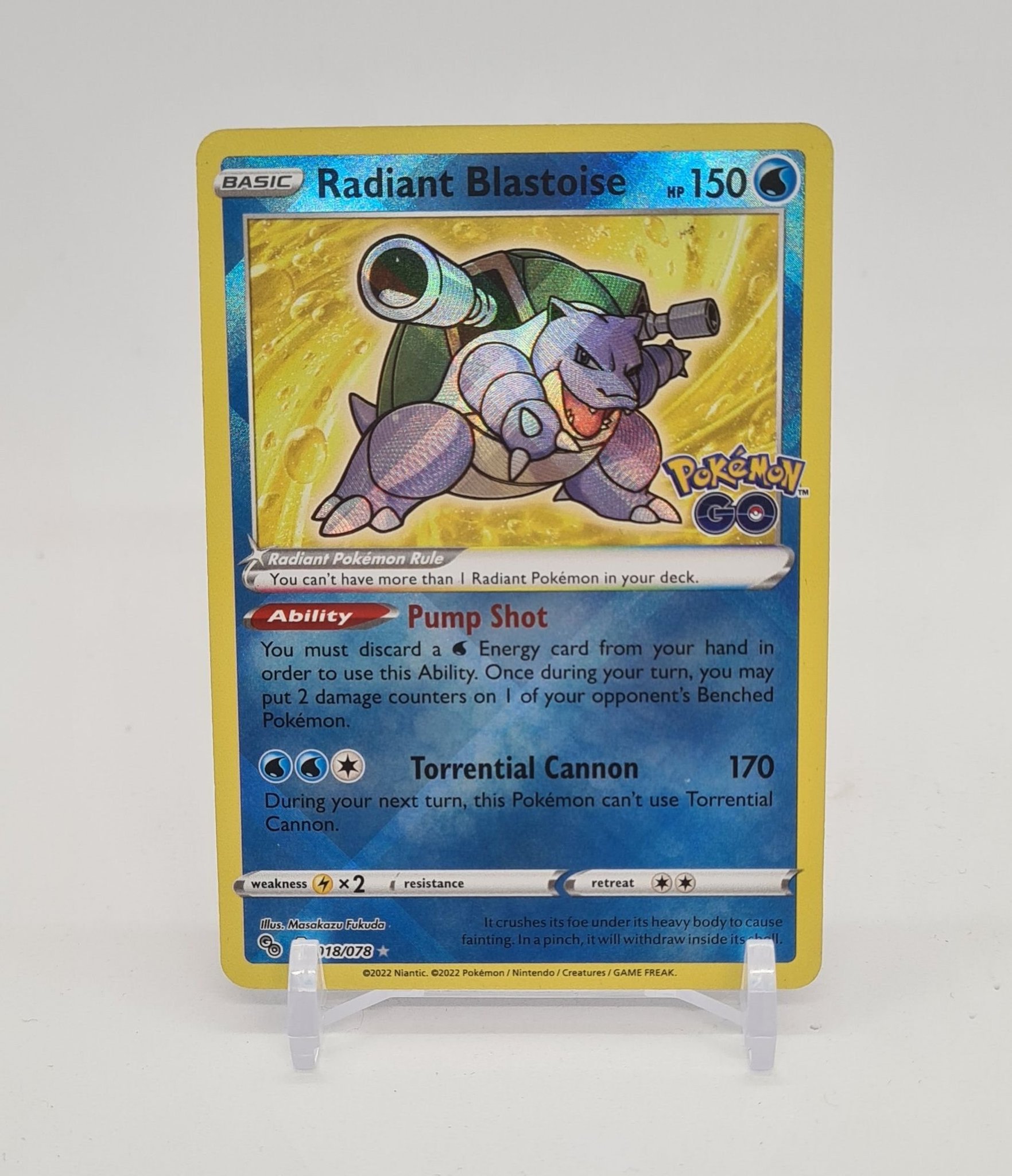 Radiant Blastoise GO holo Pokémonkort samlarkor.. | Köp på Tradera ...