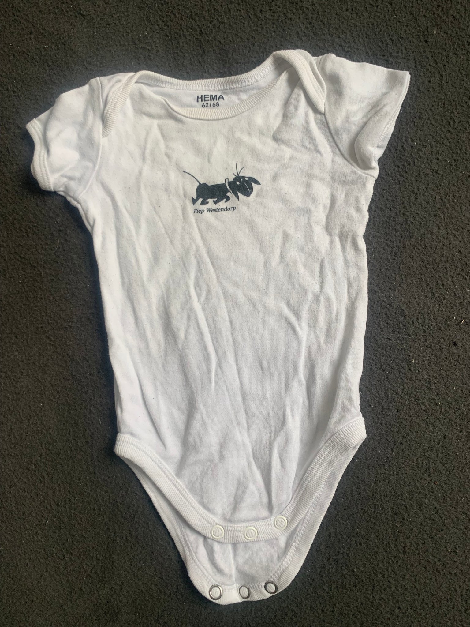 Baby Bebis Barnkläder HEMA vit body med hund st.. | Köp på Tradera ...