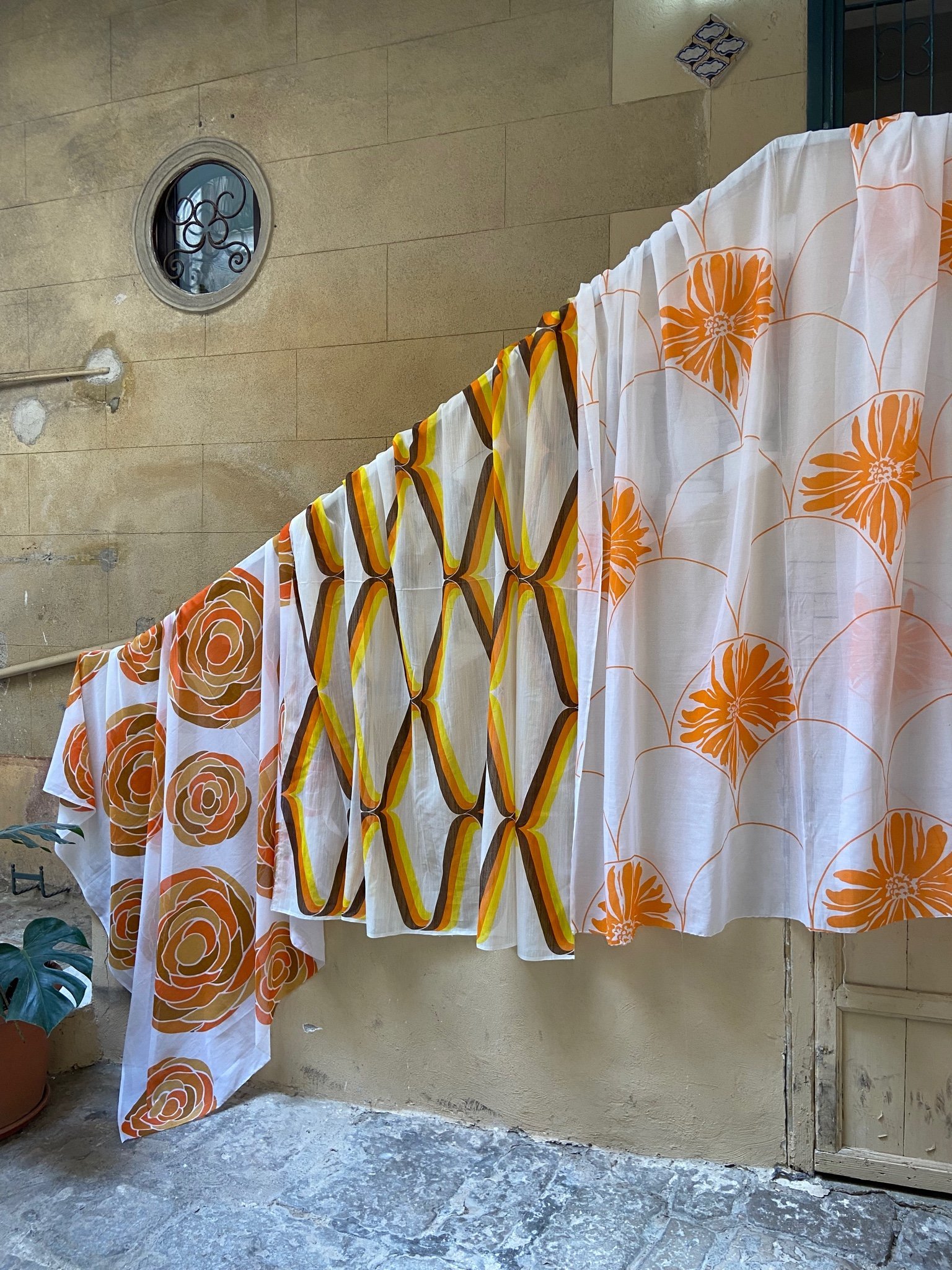 Vintage retro gardiner tyge.. | Köp från Palermoatelier på Tradera ...