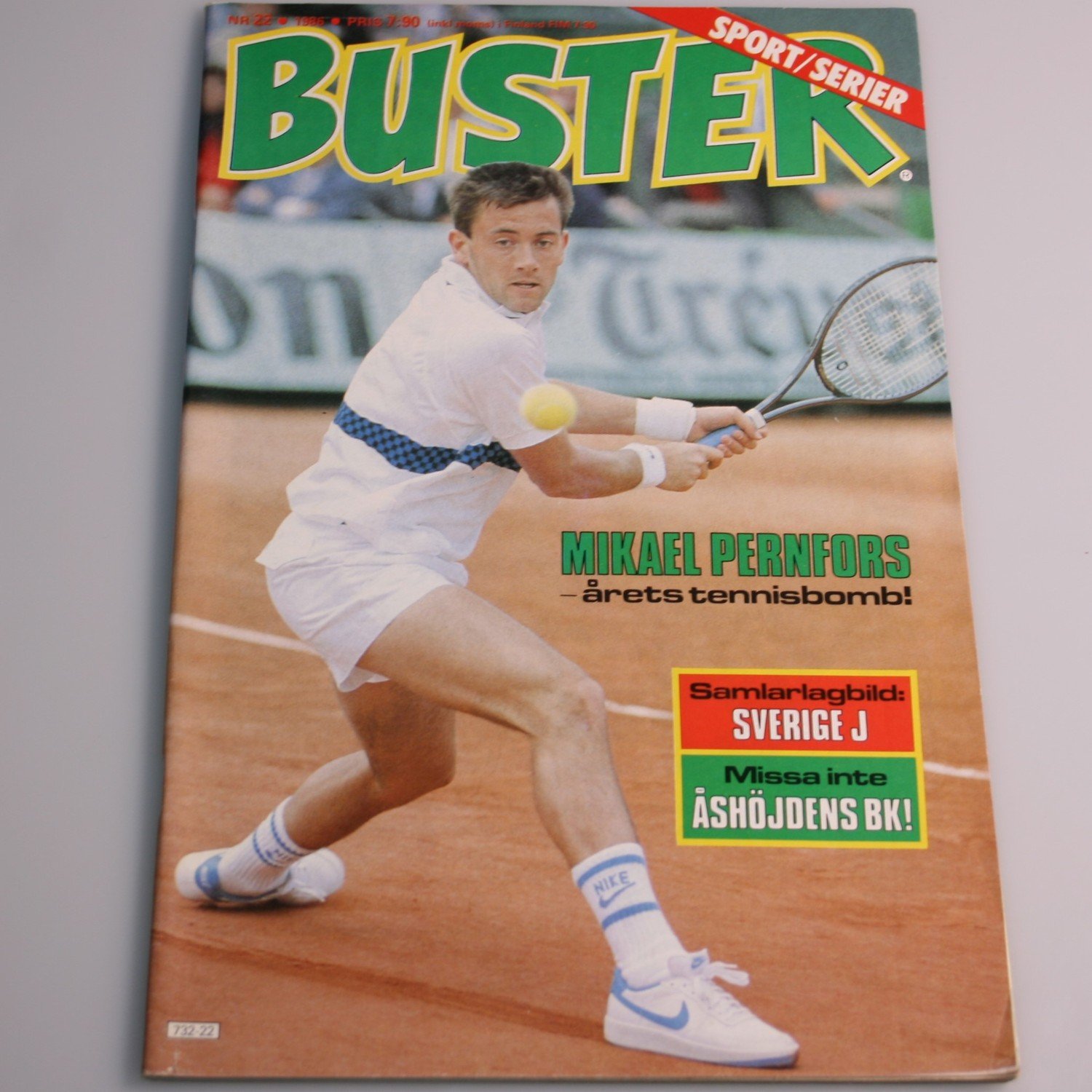 Buster - 1986 - NR 22 - Mikael Pernfors, Poster.. | Köp på Tradera ...