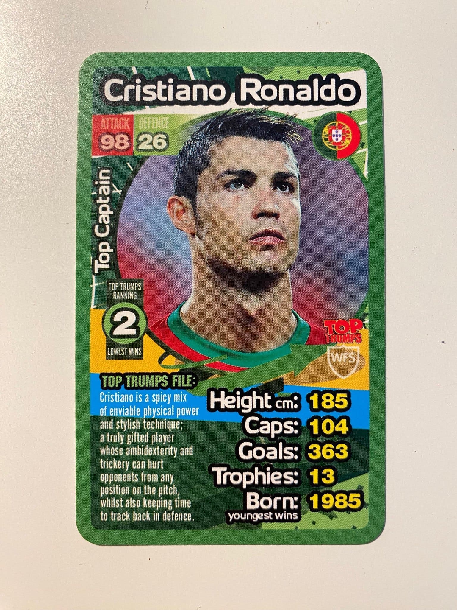 Cristiano Ronaldo Top Trumps kort (läs info!) | Köp på Tradera (640923297)