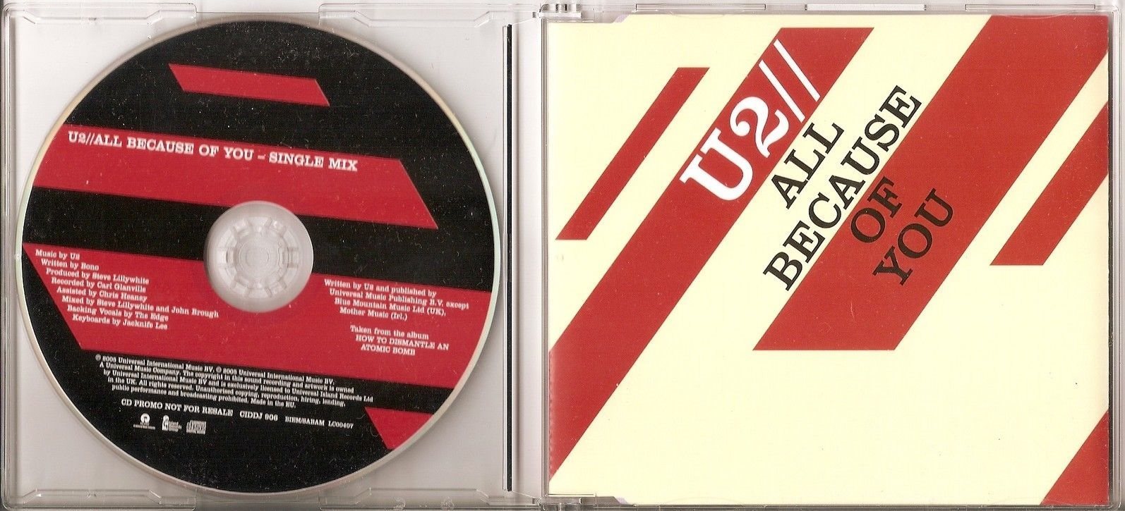 U2 BONO ALL BECAUSE OF YOU 2005 1-SPÅR CD PROMO | Köp på Tradera ...