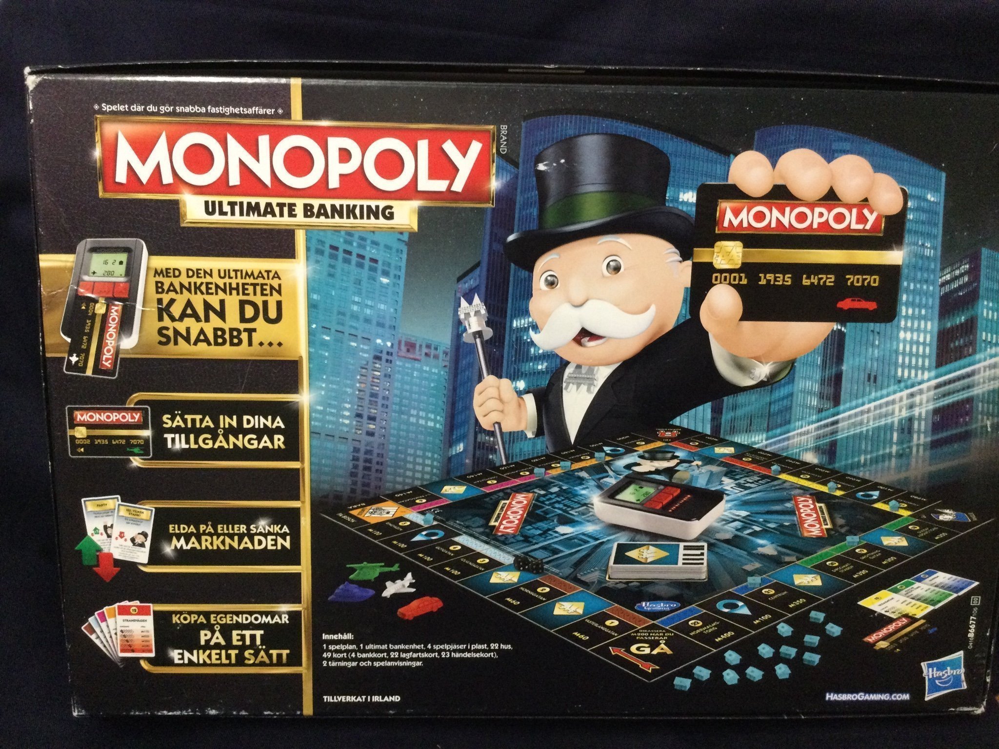 MONOPOL Ultimate Banking komplett bra skick svenska Monopoly med bankkort
