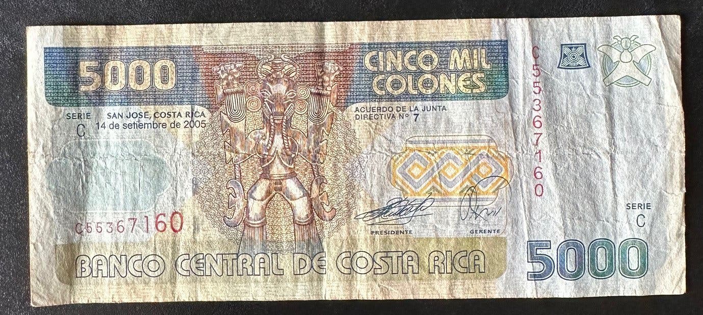 Se produkter som liknar Costa Rica sedel 5000 Colones.. på Tradera ...