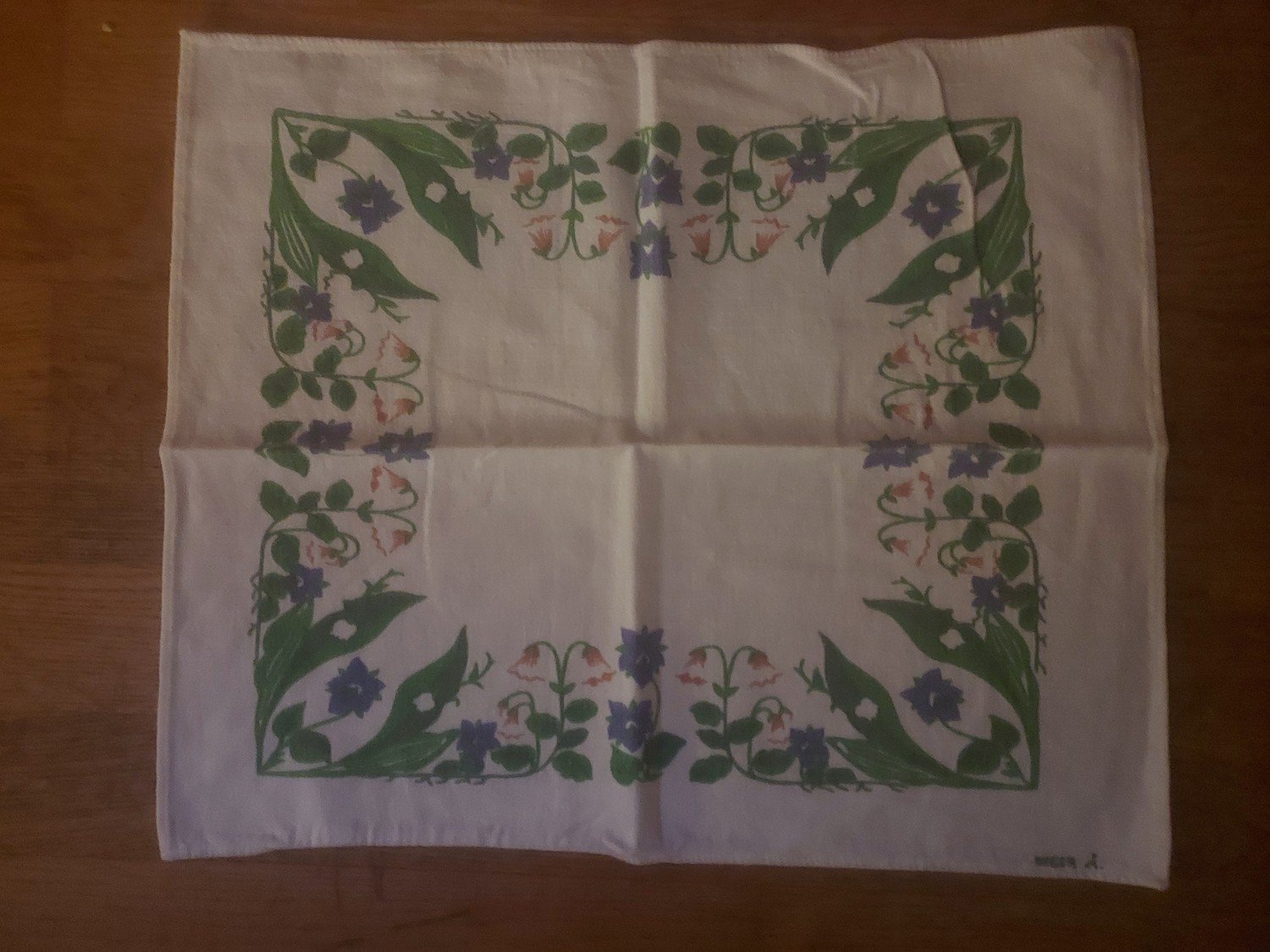 Duk Sommar Handtryck på Linne Design: Inger Åbe.. | Köp på Tradera ...