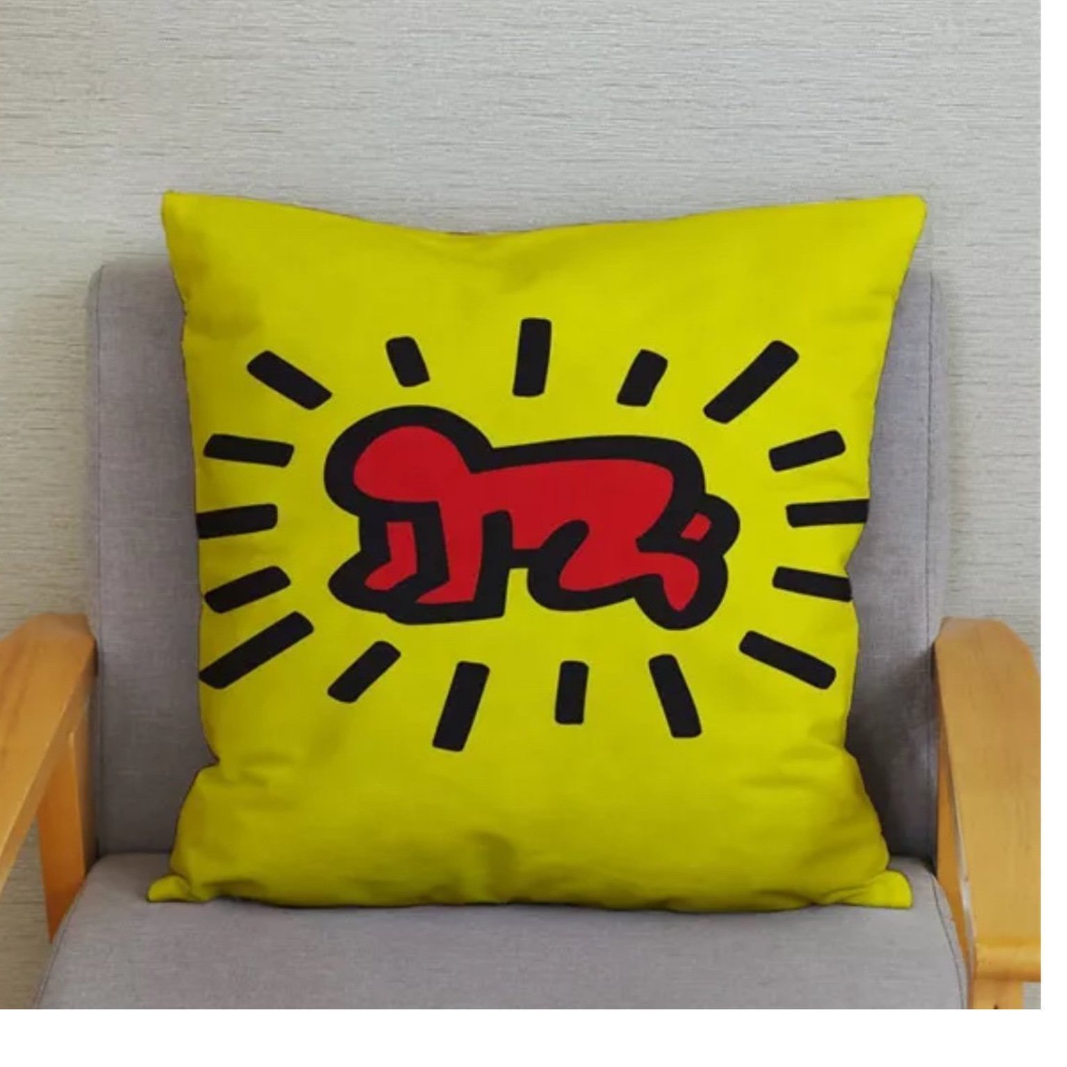 Efter Keith Haring Radiant Baby Prydnadskuddefo.. | Köp på Tradera ...